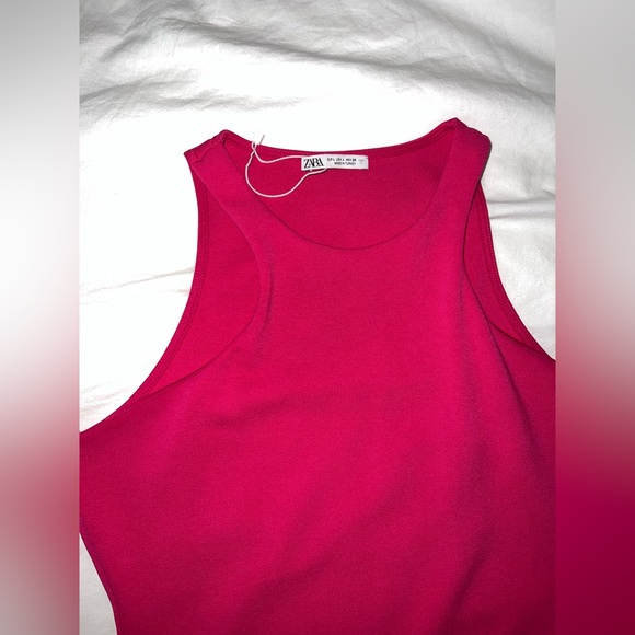 Zara | Dresses | Zara Hot Pink Dress | Poshmark